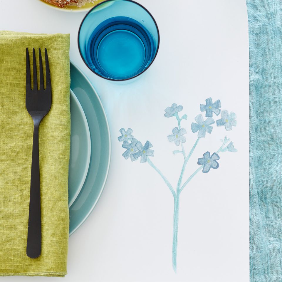 Tischset mit Aquarell-Malerei - Bild 4 - [LIVING AT HOME]